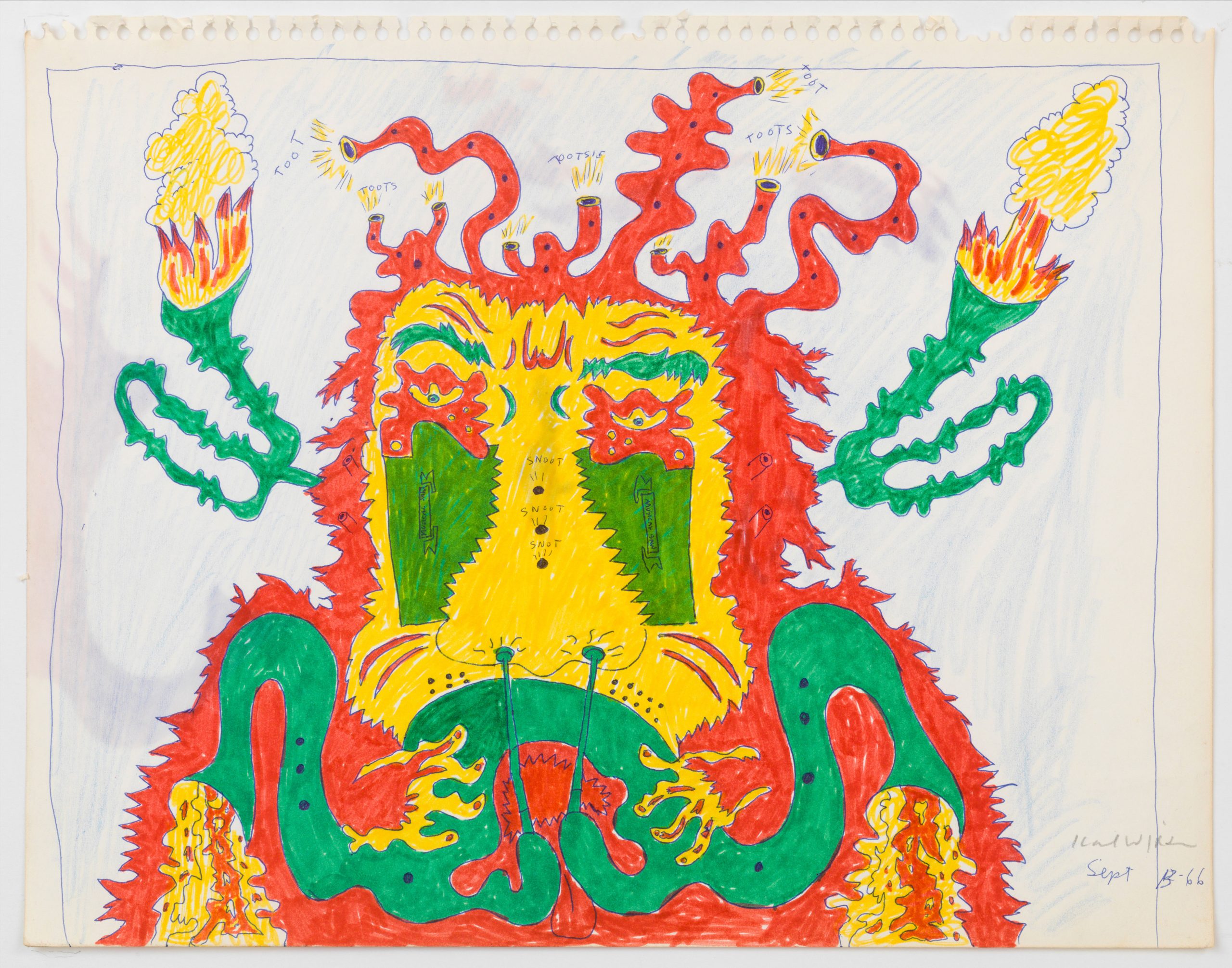 Sketchbook Drawings By Dazzling Weirdo ’60s Psychedelic Chicago Artist ...